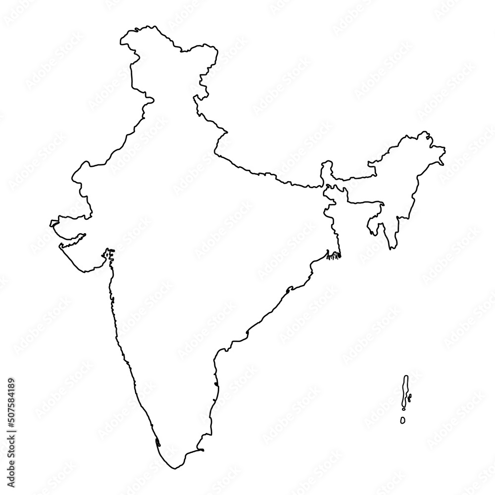 India map graphic, travel geography icon, nation country indian atlas ...