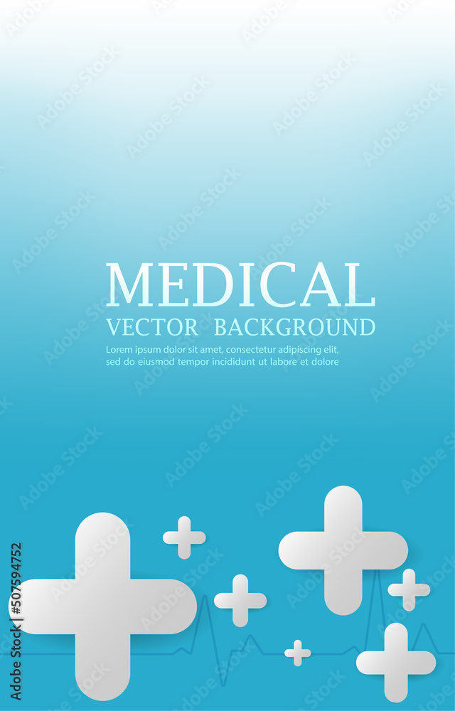 Vector medical blue paper template background Stock Vector | Adobe Stock