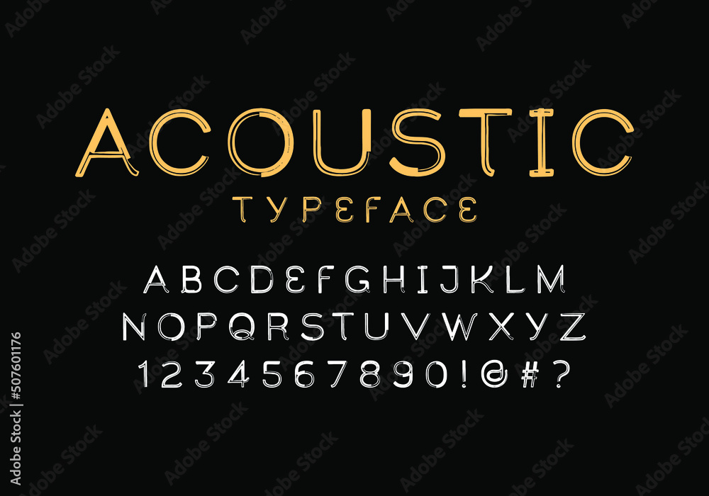 Thin brush stroke style modern font. Vector fonts for typography ...