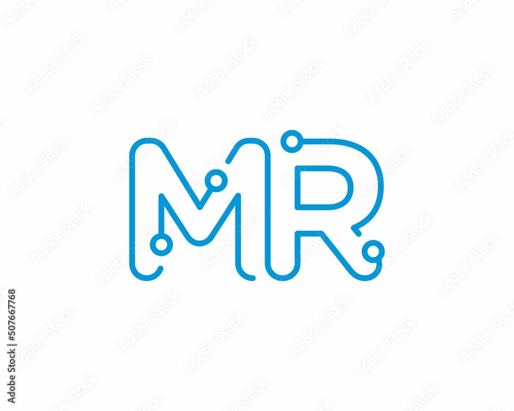 Abstract Letters MR Logo Design Template 001 Stock Vector | Adobe Stock