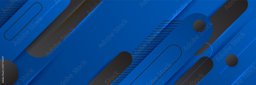 Black and blue abstract banner background Stock Vector | Adobe Stock