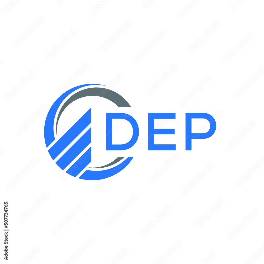 DEP Flat accounting logo design on white background. DEP creative ...