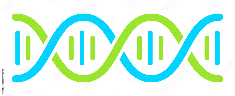Dna genetic icon, helix vector pictogram Stock Vector | Adobe Stock