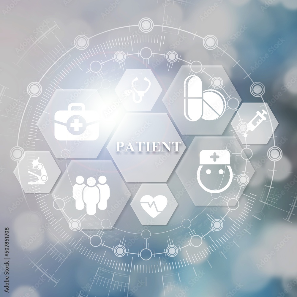 Stock-Foto „Concept of patient care, safety, experience and ...