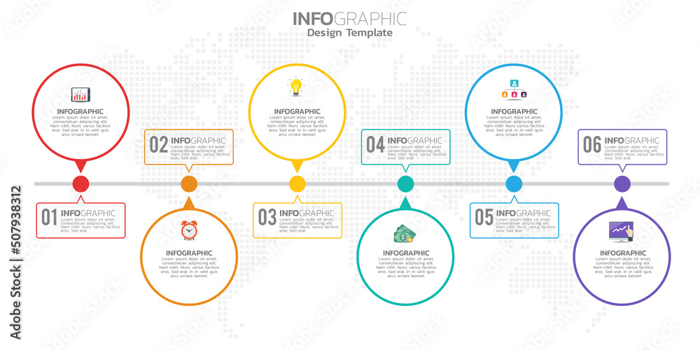 Infographic timeline elements for content, diagram, flowchart, steps ...