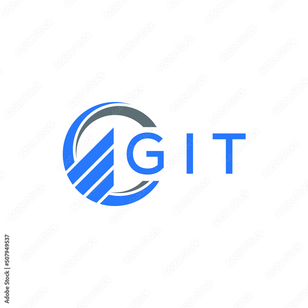 GIT Flat accounting logo design on white background. GIT creative ...