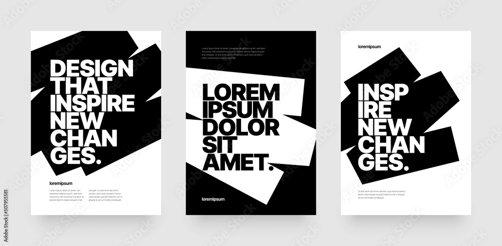 Vector layout template design with black highlighter marker for events ...