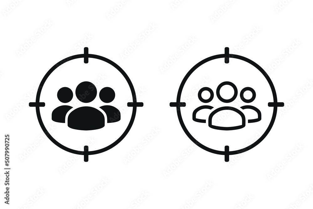Target audience icon. Vector illustration の Stock ベクター | Adobe Stock