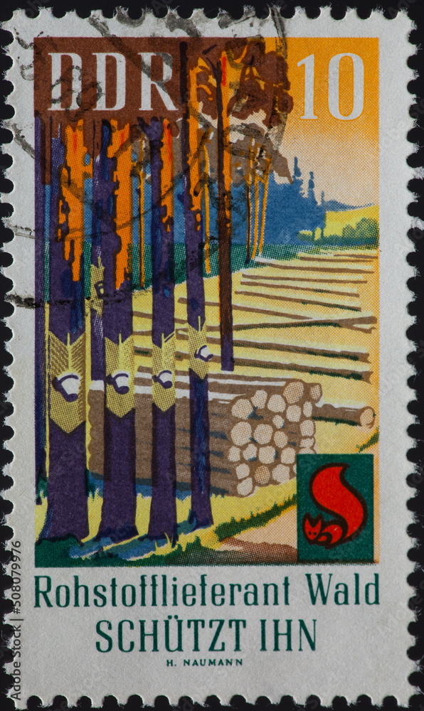 GERMANY, DDR - CIRCA 1969 a postage stamp from GERMANY, DDR, showing ...