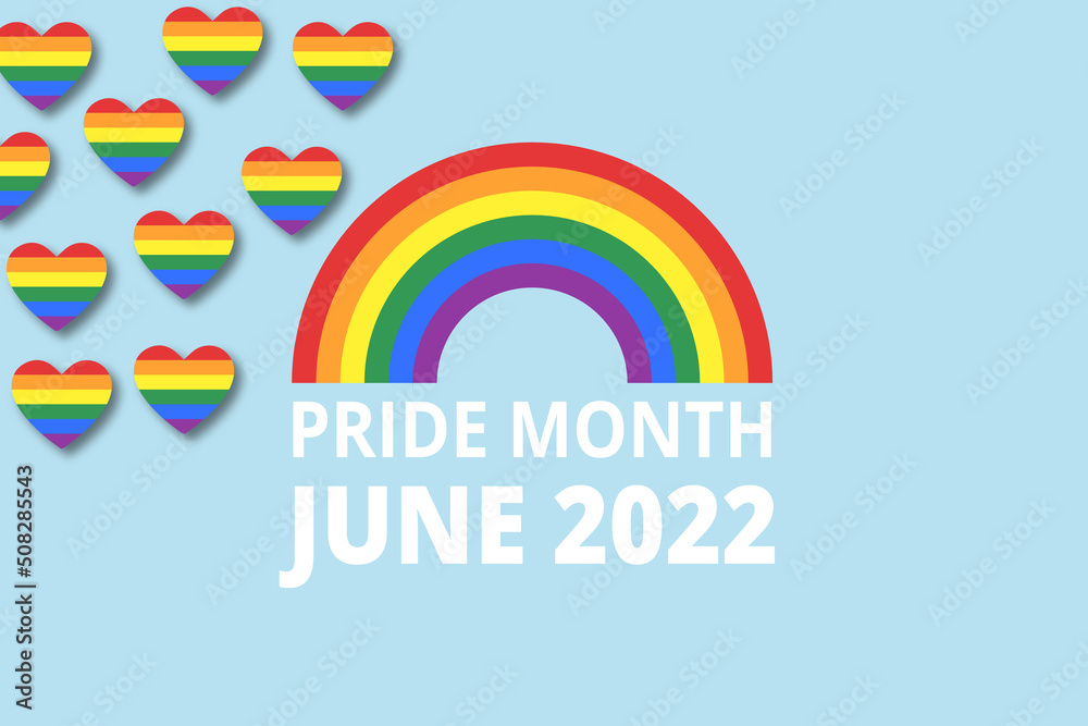 Pride month 2022, 2023, 2024 LGBTQ Pride Flag Colours with minority ...