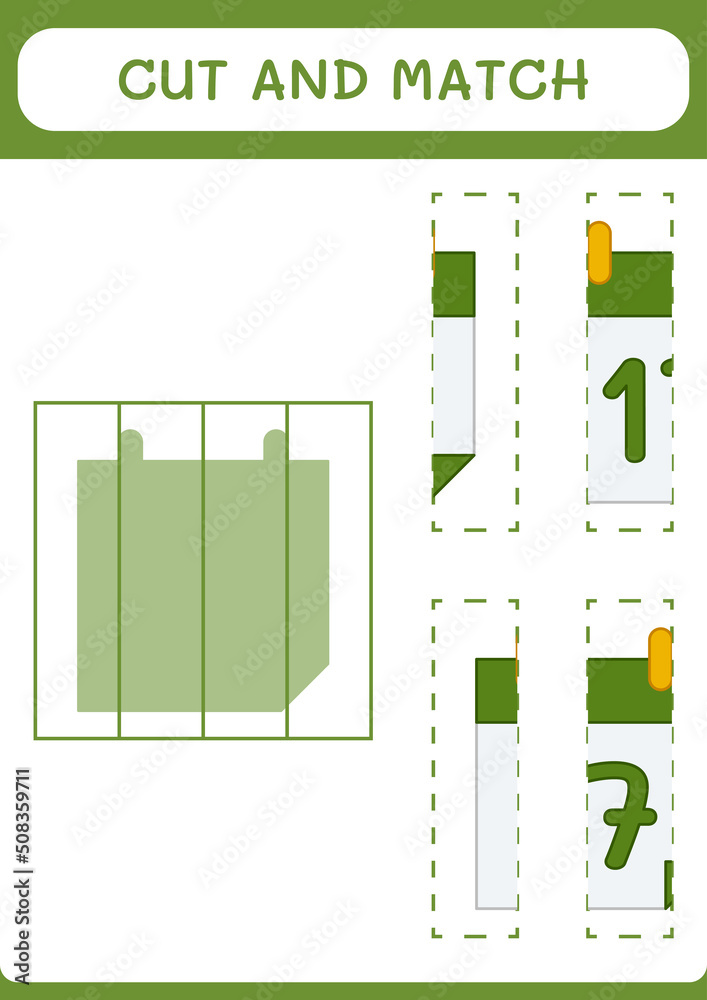 Cut and match parts of Calender, game for children. Vector illustration ...