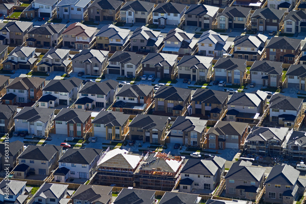 New housing development, Flat Bush, Auckland, North Island, New Zealand ...