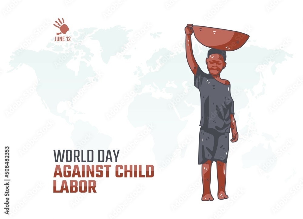 vector graphic of world day against child labor good for world day ...