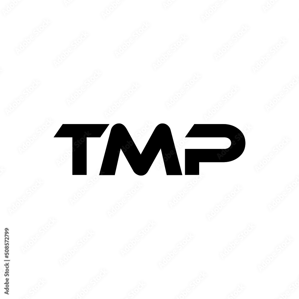 TMP letter logo design with white background in illustrator, vector ...