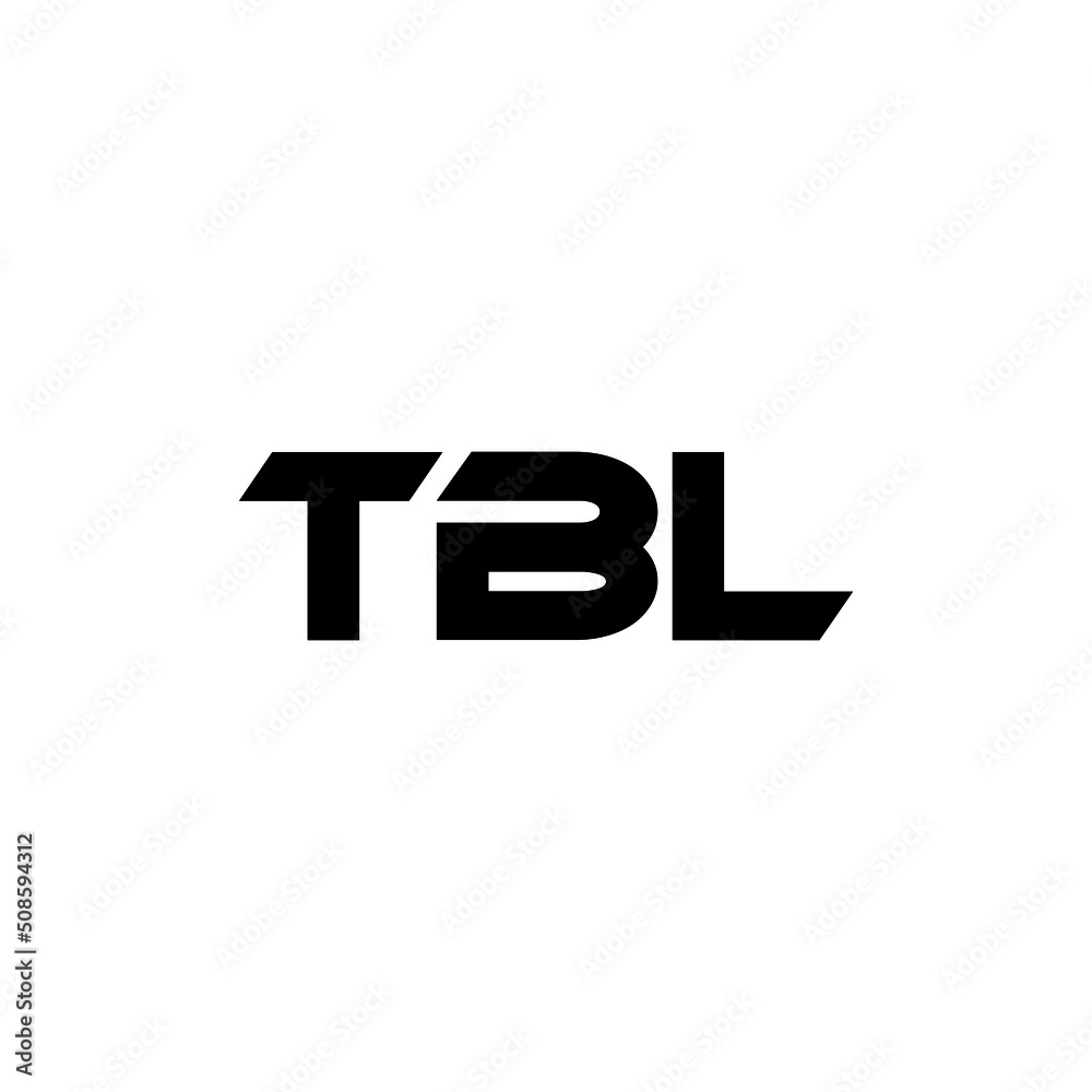 TBL letter logo design with white background in illustrator, vector ...