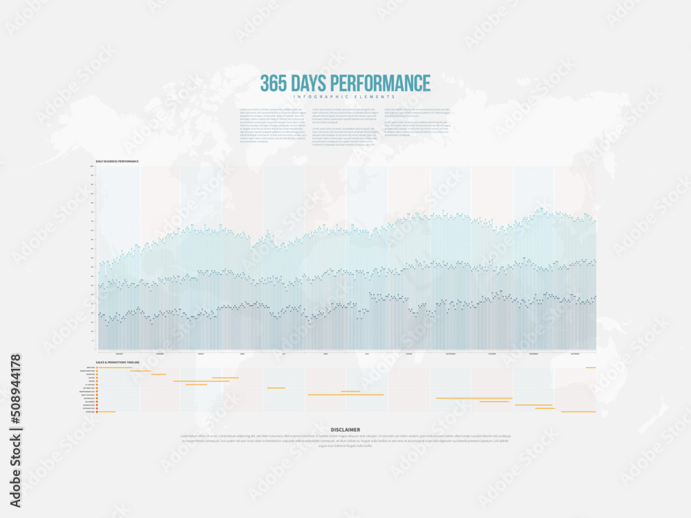 365 Days Peformance Infographic Stock Vector | Adobe Stock
