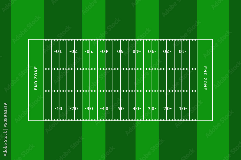 American football field layout dimensions vector illustration Stock ...