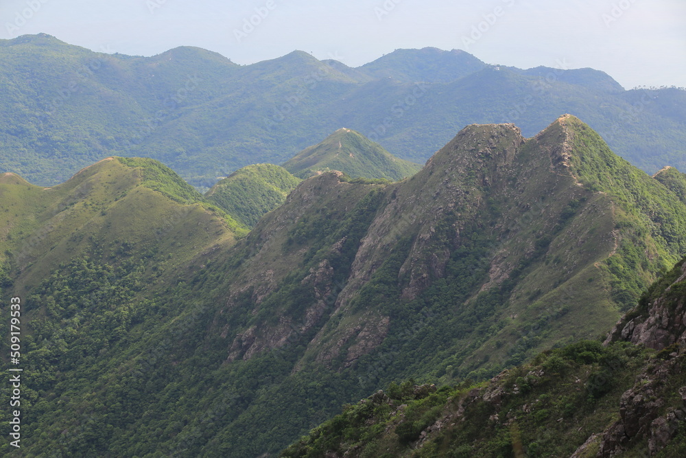 landscape of Lantau South Country Park mountain range，Kau Nga Ling West ...