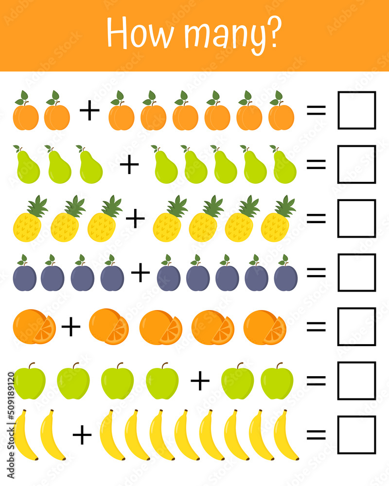 Learning multiplication. Preschool reschool and school worksheet ...