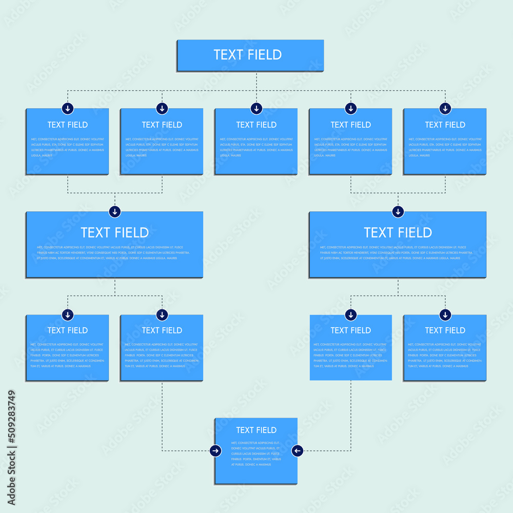 Infographics flowchart. Colored shadows scheme, Organizational Chart ...
