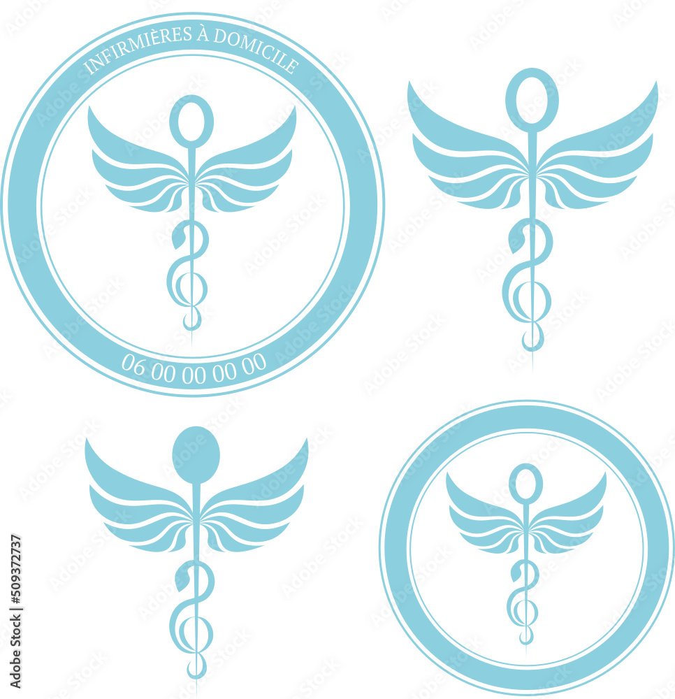LOGO caducée Stock Vector | Adobe Stock