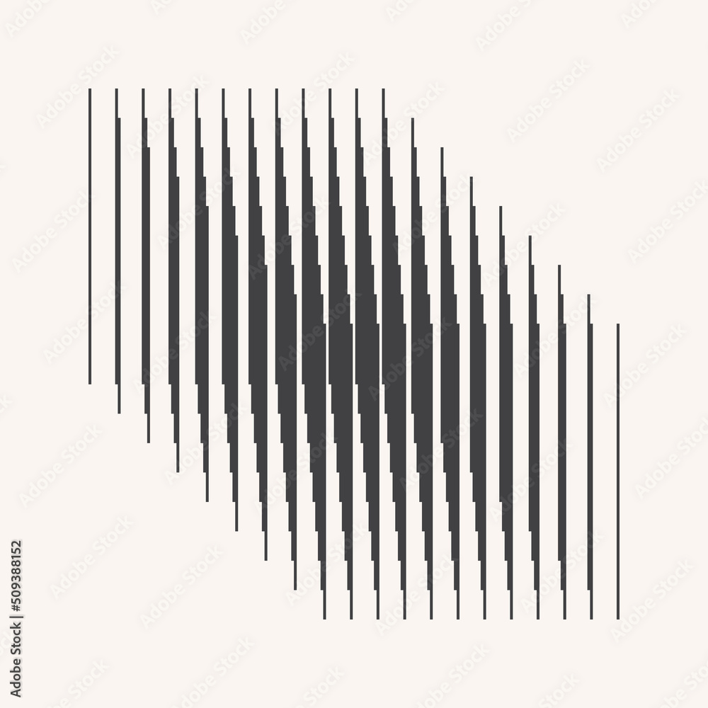 Concept symbol with vertical lines in transition. Abstract art lines ...