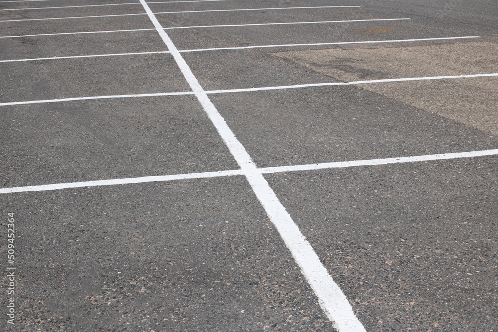 Empty parking lot markings, background or texture Stock Photo | Adobe Stock