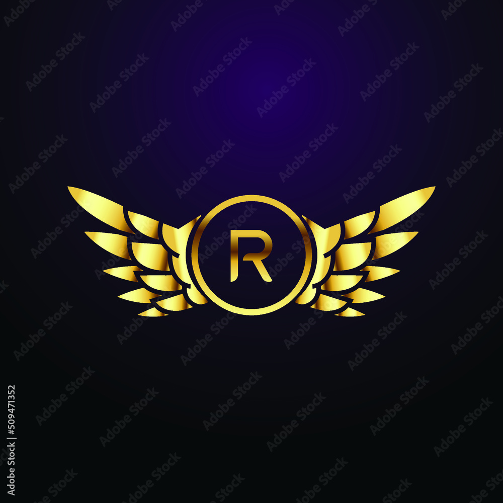 Premium luxury Vector elegant gold and font Letter R Template for ...