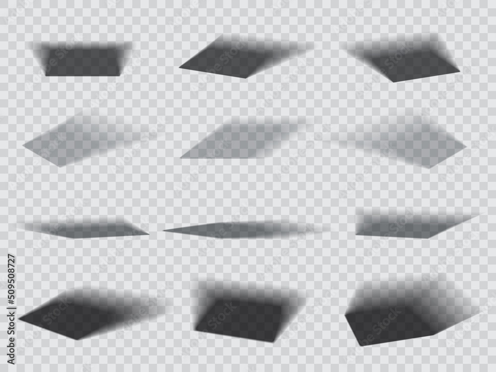 Image vectorielle Stock Square rectangle box shadow effects, realistic ...