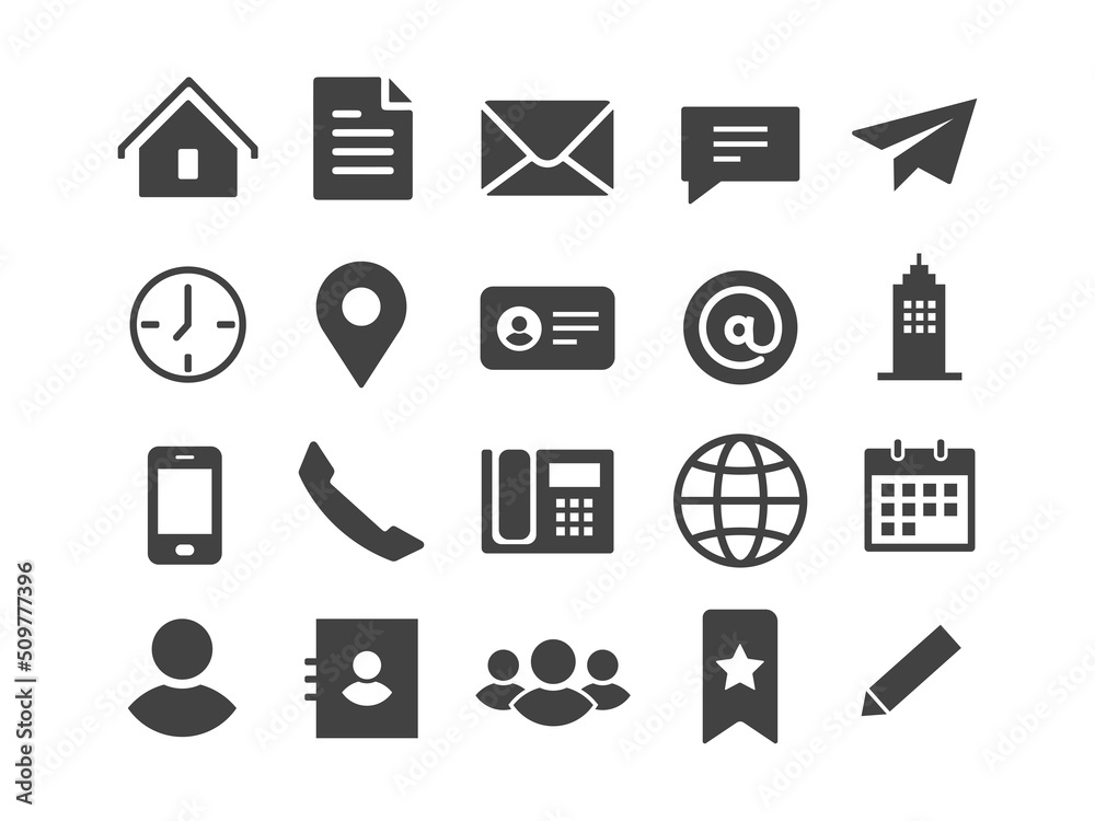 UI icons set. Vector. For mobile, web, social media, business. User ...