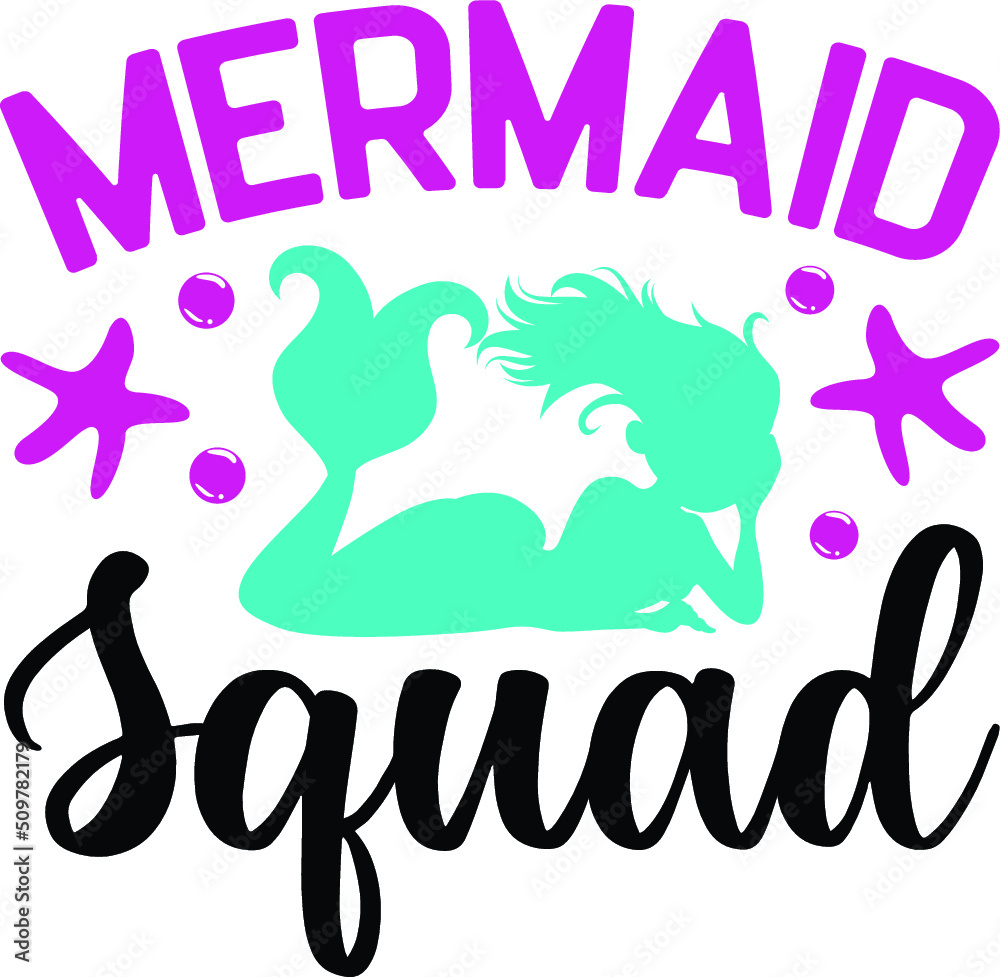 Mermaid squad Stock Vector | Adobe Stock