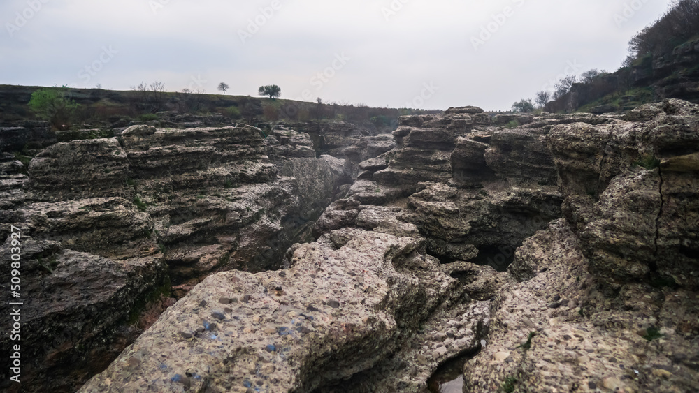 Niagara Falls near the capital Podgorica in Montenegro. Montenegrin ...
