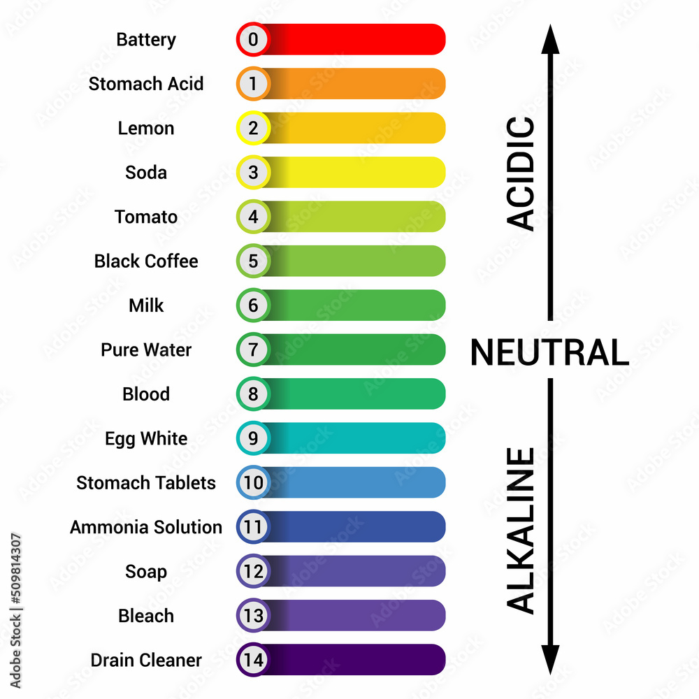 The ph scale in chemistry Stock Vector | Adobe Stock