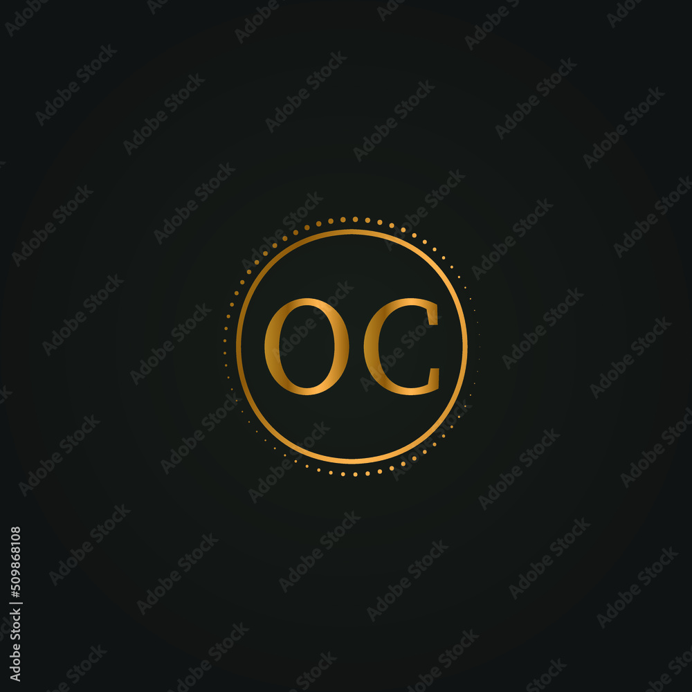 OC letter design for logo and icon.OC monogram logo.vector illustration ...
