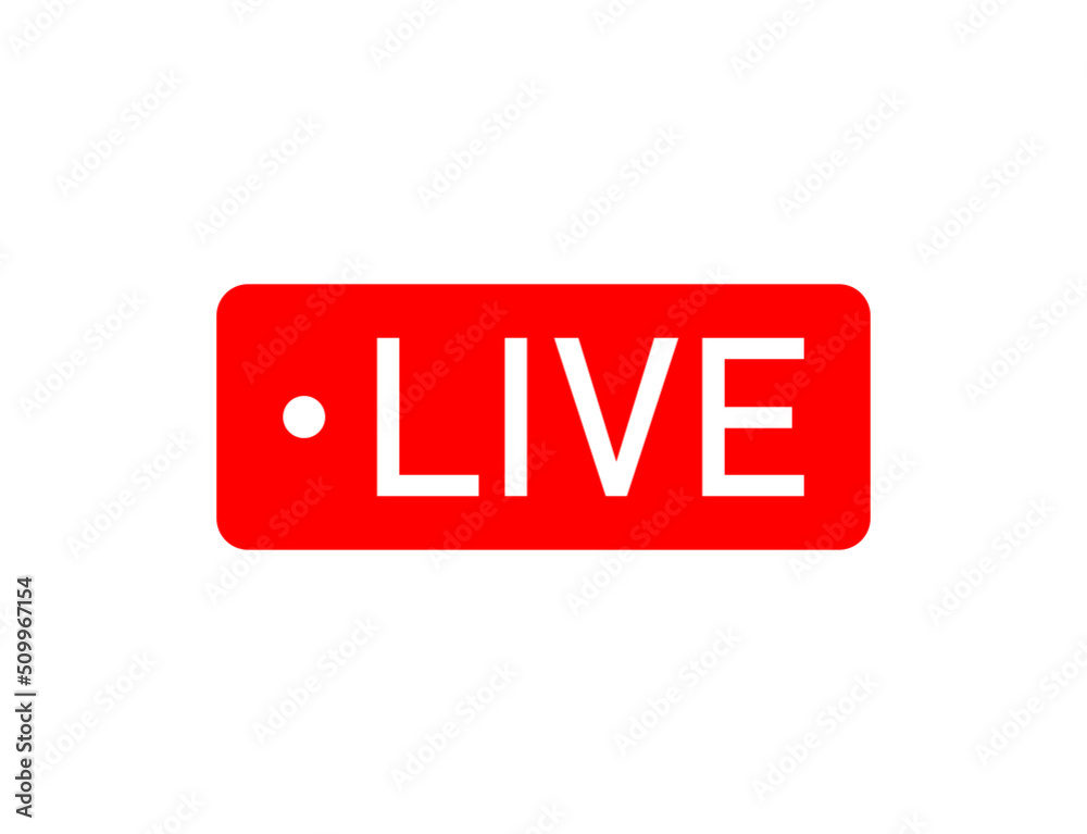 Live Stream sign, emblem, logo. Vector Illustration. Stock Vector ...
