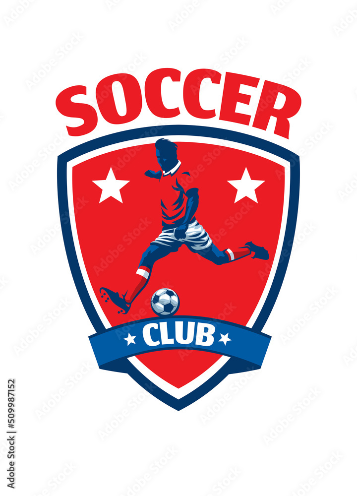 Soccer Club Logo in Vintage Badge Style Stock Vector | Adobe Stock
