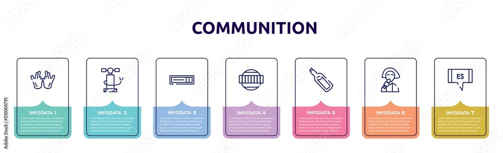 communition concept infographic design template. included , air pump ...