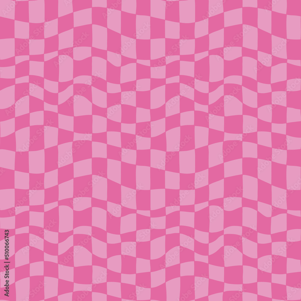 Pink Groovy Wavy Melted Psychedelic Checkerboard Y2K 90s seamless ...