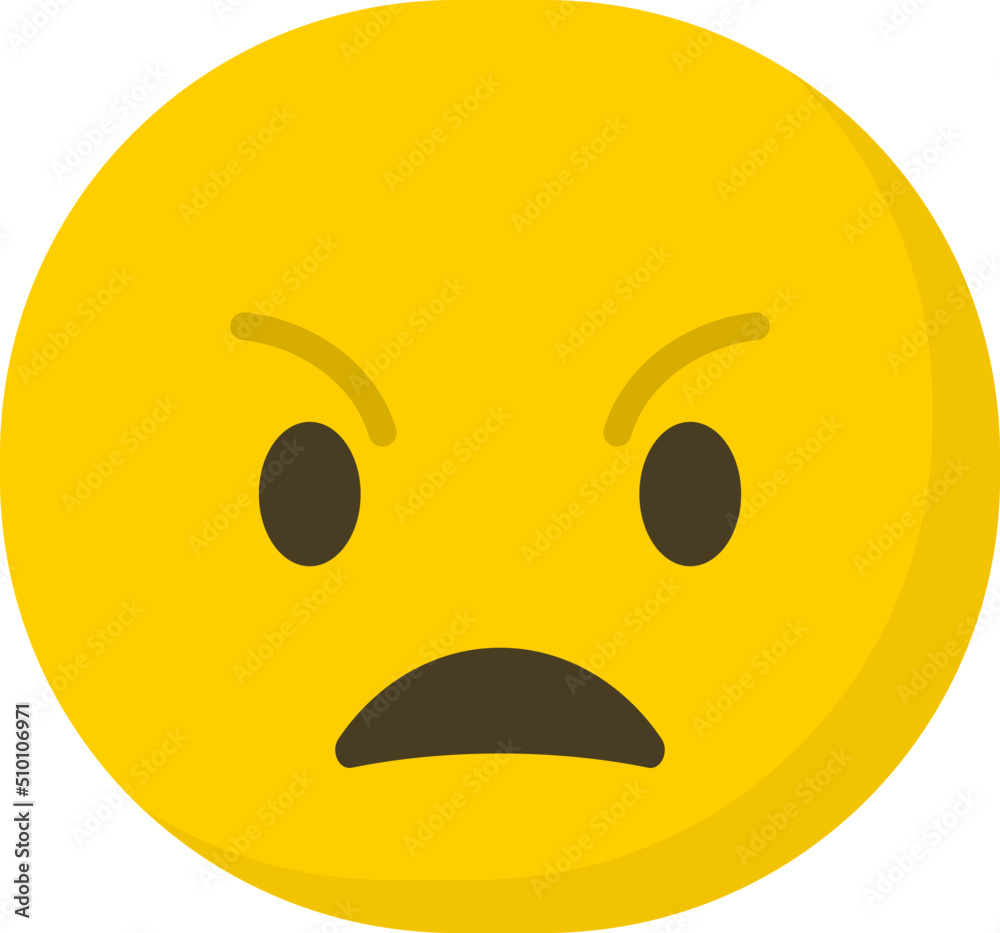 Angry Emoticon / Emoji Character Illustration Stock Vector | Adobe Stock