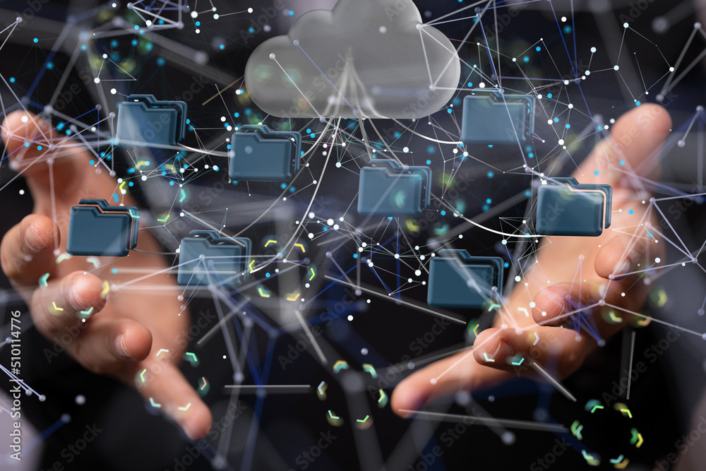 data Internet infrastructure concept. Abstract technology background ...