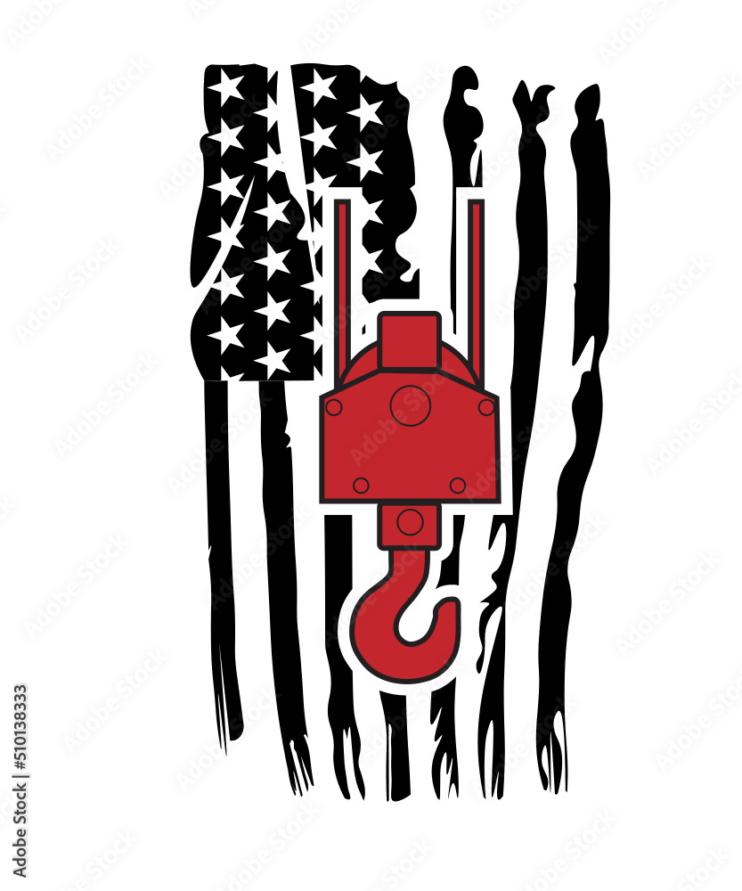 Стоковое векторное изображение «crane american flag svg, Crane Operator ...