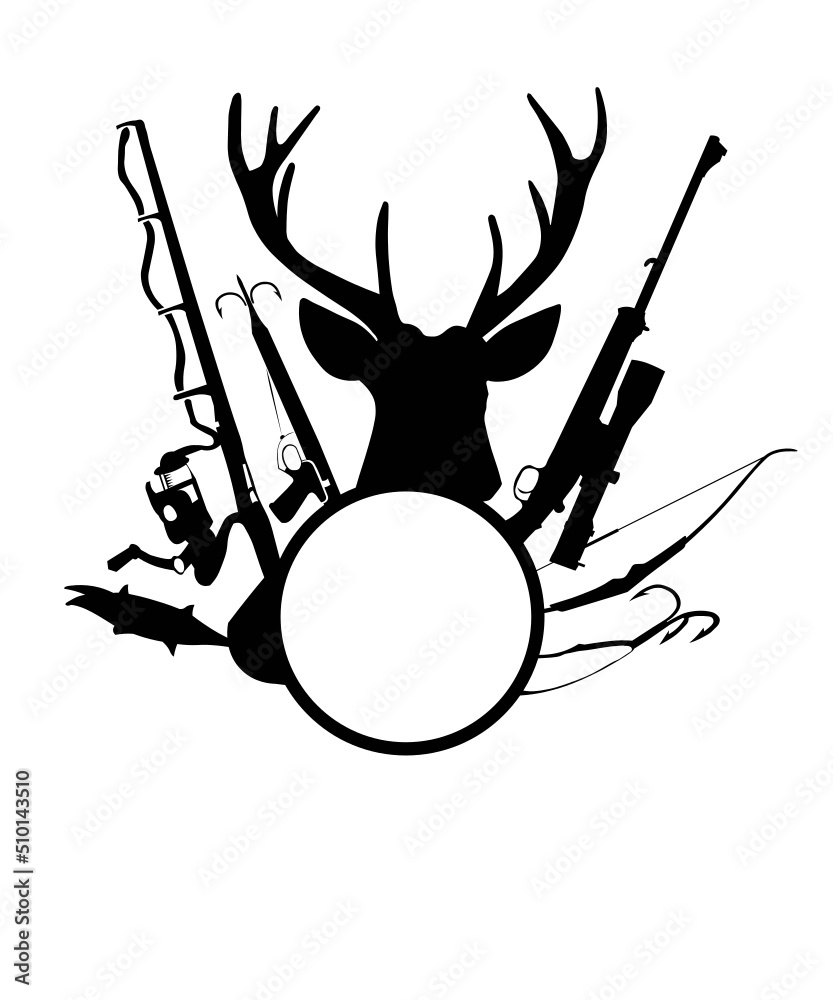 deer monogram svg, hunting fishing svg, fishing svg, hunting svg, name ...