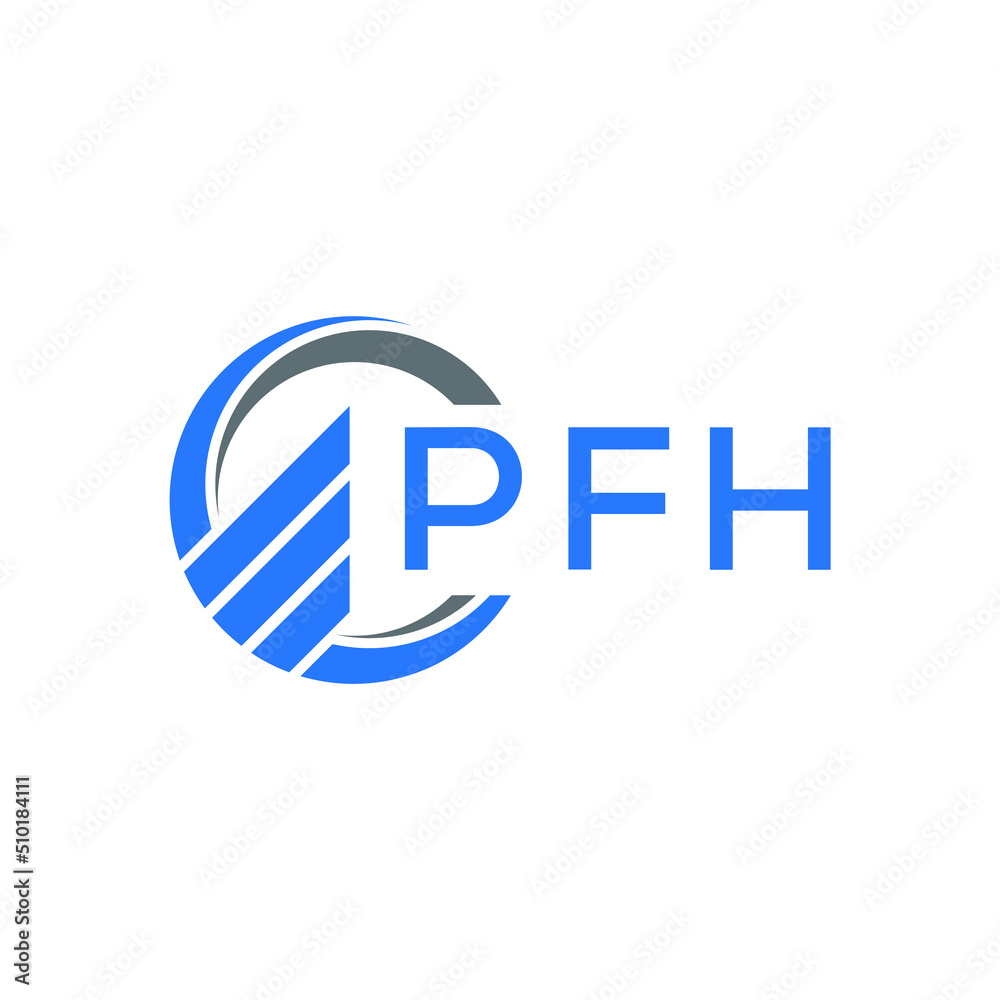 PFH Flat accounting logo design on white background. PFH creative ...