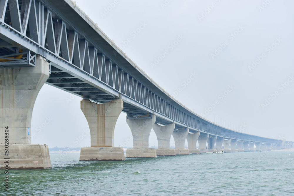 Padma Setu , padma river , Padma Bridge under construction Stock Photo ...