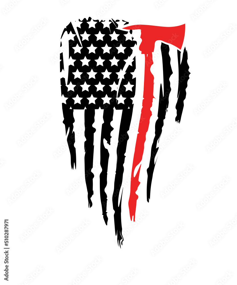 Vector de Stock firefighter svg, firefighter flag svg, fireman svg ...