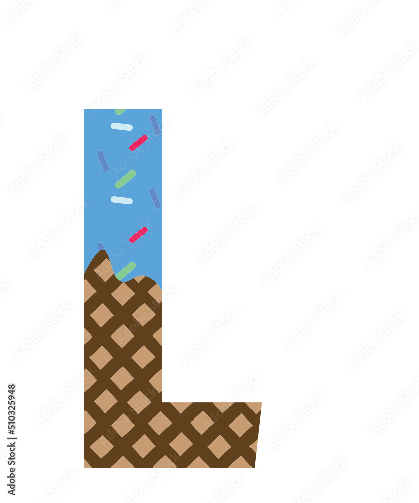 Vector de Stock ice cream alphabet svg, summer alphabet letters font ...