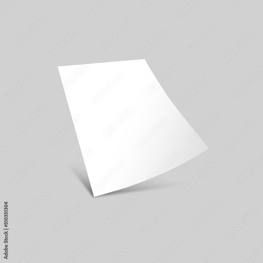 Blank A4 Mockup. Flyer Blank Mockup. A4 Paper Size Realistic ...