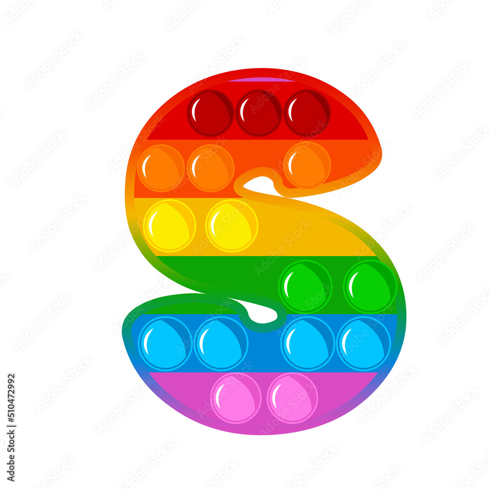 alphabet letters and numbers pop it png, Pop It Digital Clipart, Pop It ...