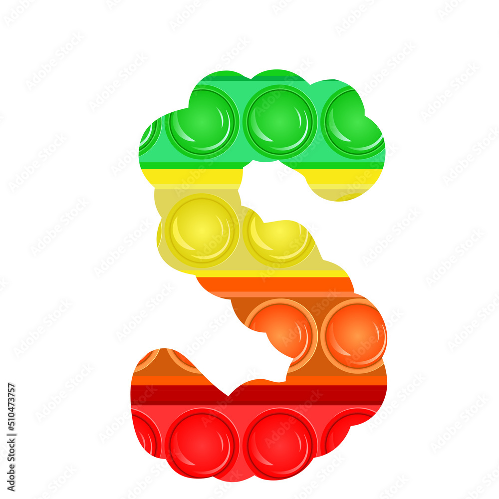 Foto de Stock alphabet letters and numbers pop it png, Pop It Digital ...