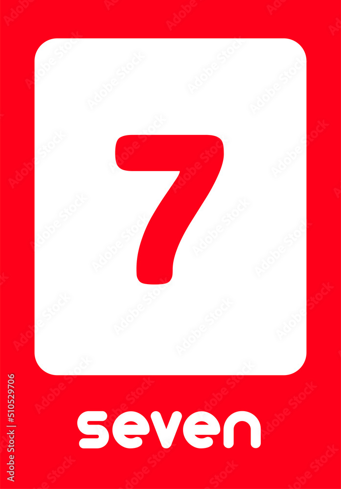 Kids Learning Numbers cards. Flashcards with numbers and their names ...